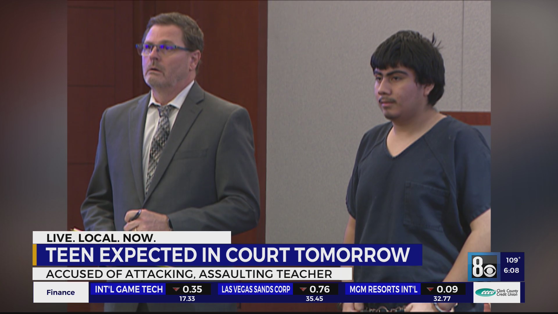 Teen accused of attacking and assaulting a CCSD teacher excepted in ...