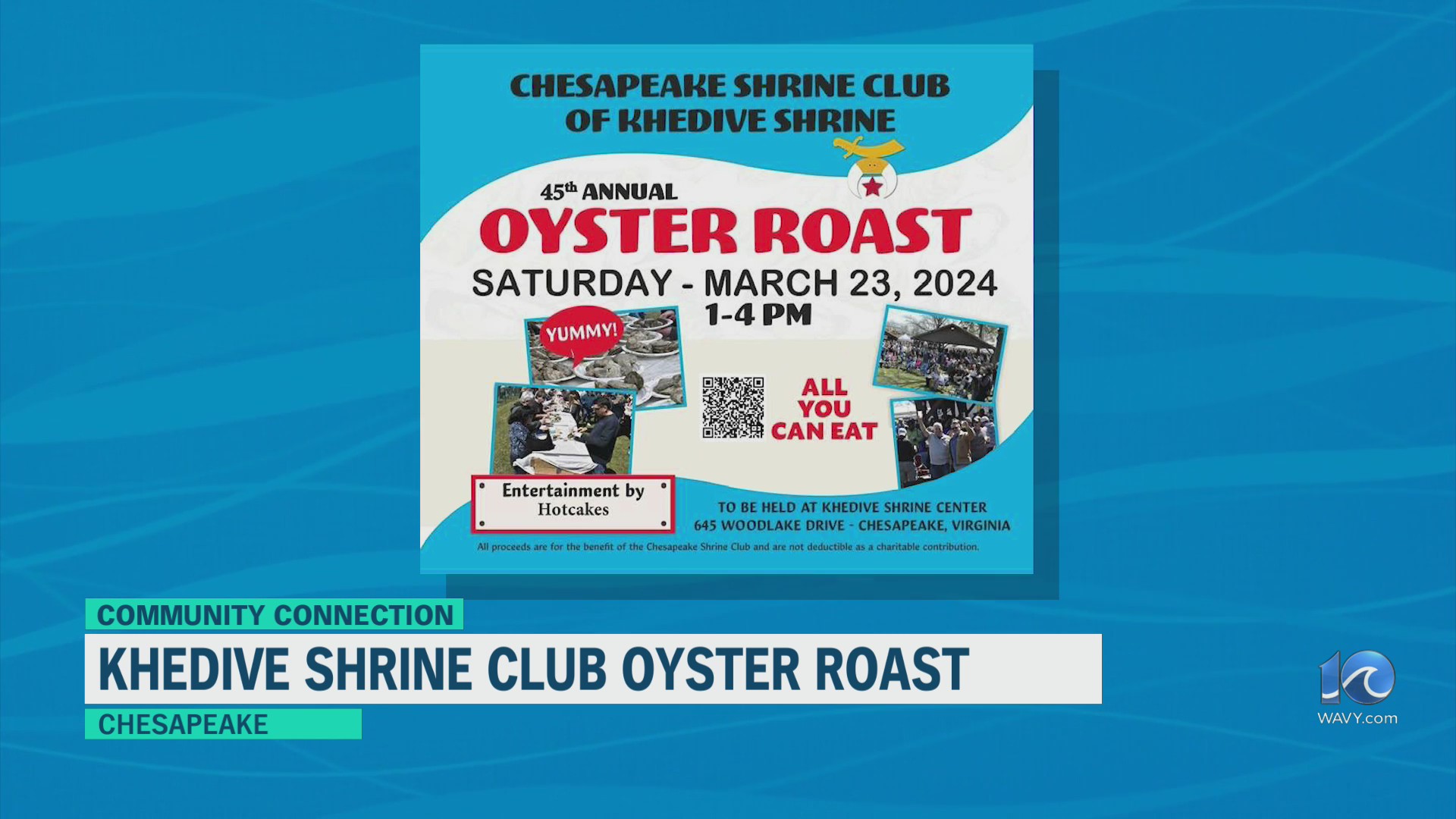 Community Connection: Khedive Shrine Club Oyster Roast – WAVY.com