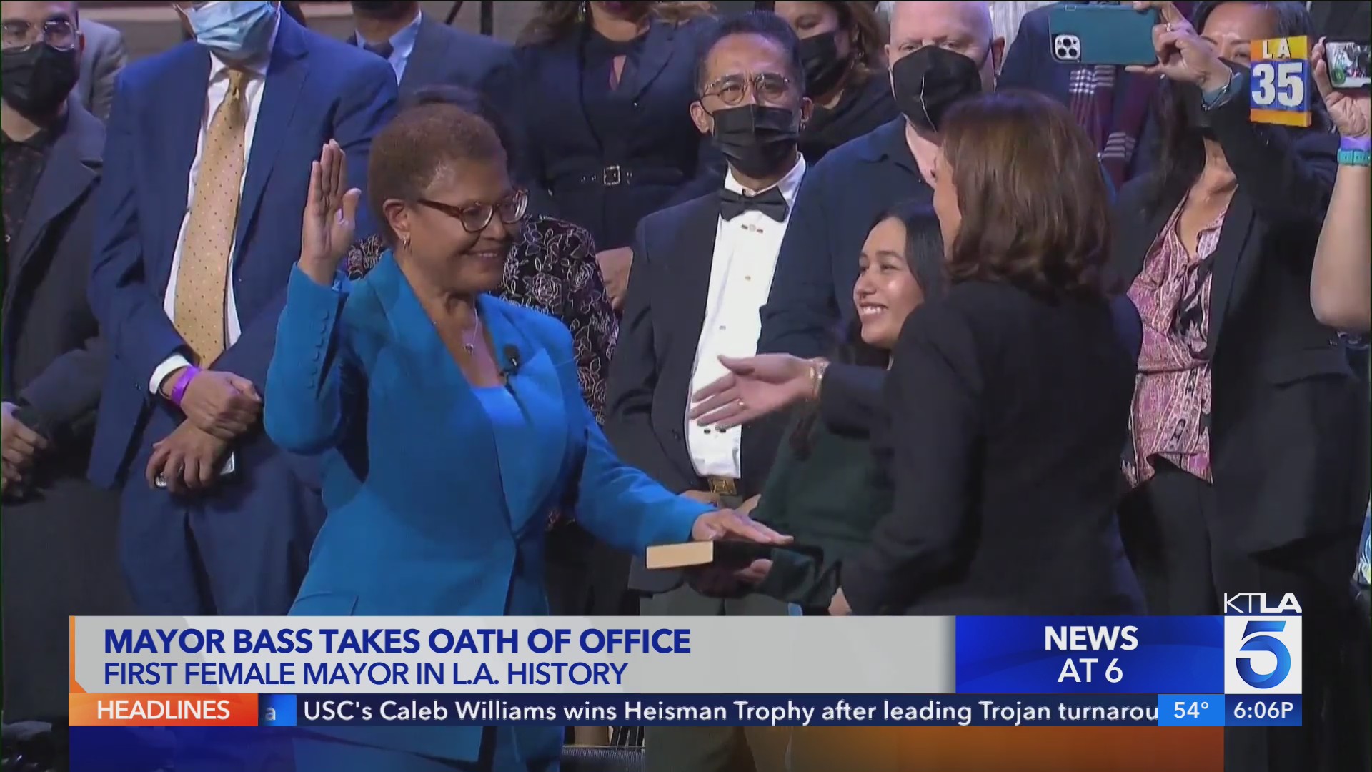 Mayor Bass takes oath of office – KTLA