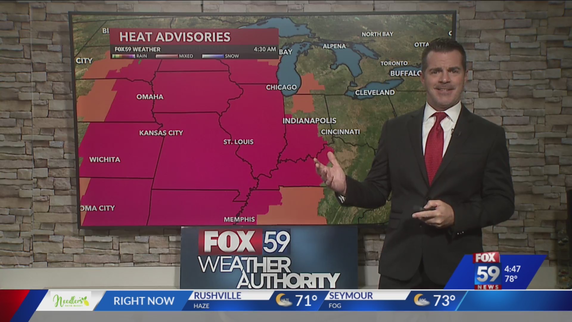 Heat wave underway; rain chances remain low – Fox 59
