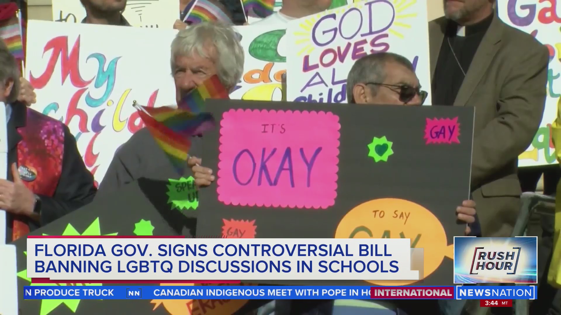 Florida governor signs signs bill barring lessons on sexual orientation ...