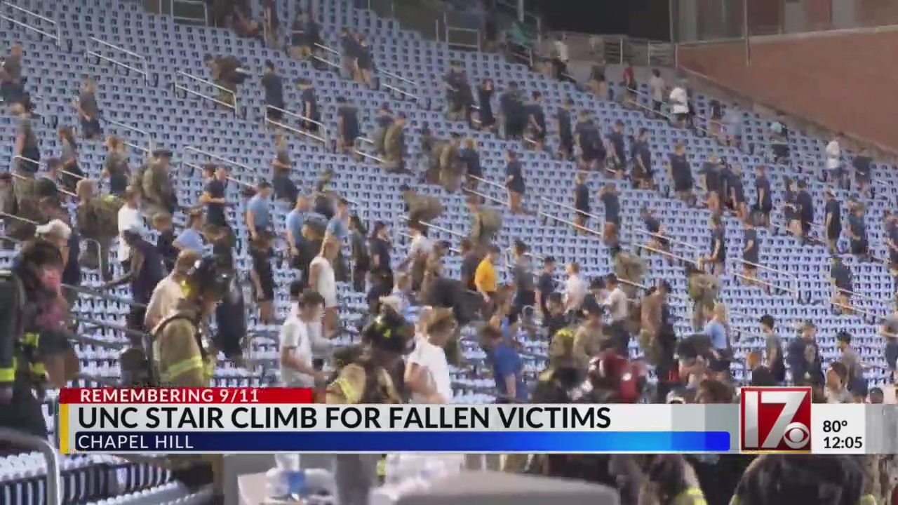 Hundreds honor first responders with UNC stair climb for fallen 9/11 ...