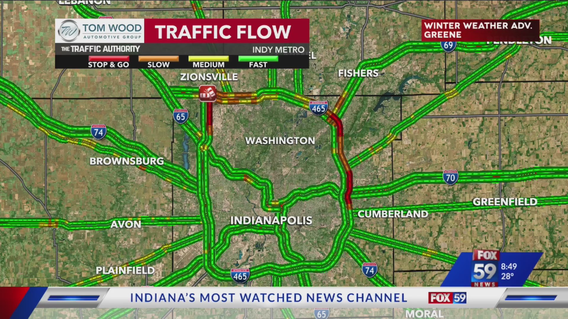 Crashes reported as road condition deteriorate – Fox 59