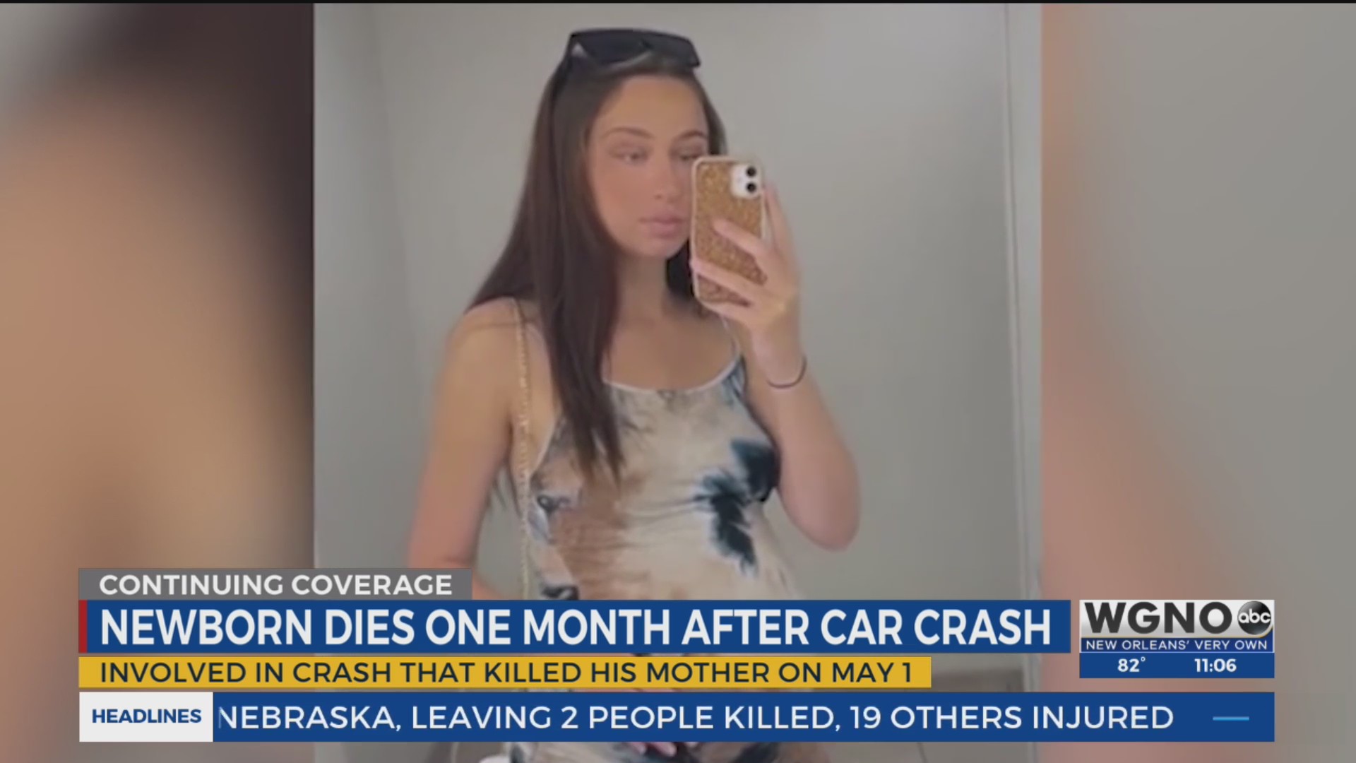 Infant son of crash victim, Emily Ledet, dies 26 days after accident – WGNO
