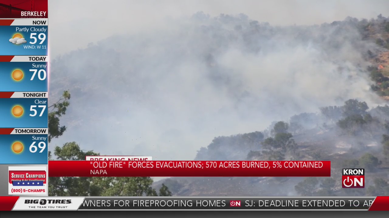 Napa County fire grows to 570 acres – KRON4