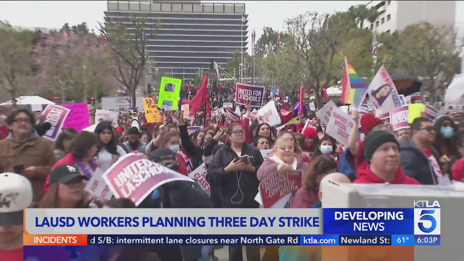 LAUSD plan three day strike forcing school closures – KTLA
