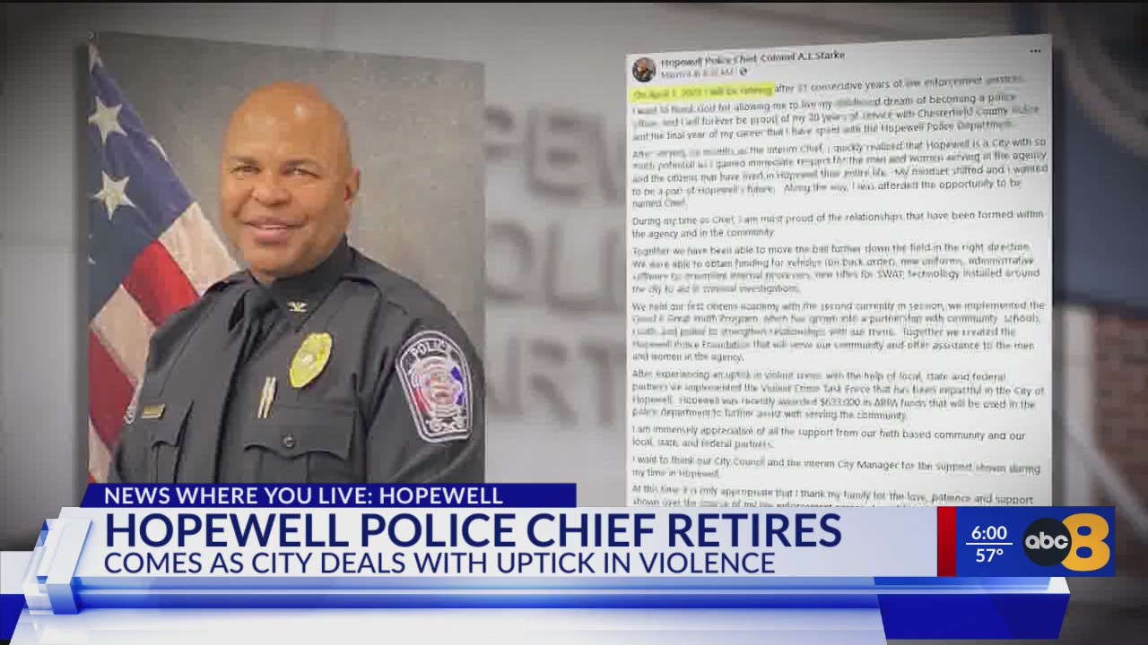 HOPEWELL CHIEF RETIRES LATEST – WRIC ABC 8News