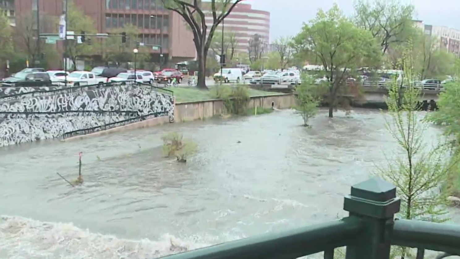 Cherry Creek floods over, bike path submerged – FOX31 Denver