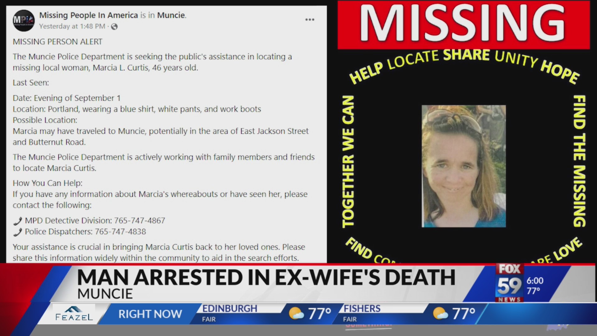 Ex-husband arrested in death of missing Muncie woman – Fox 59