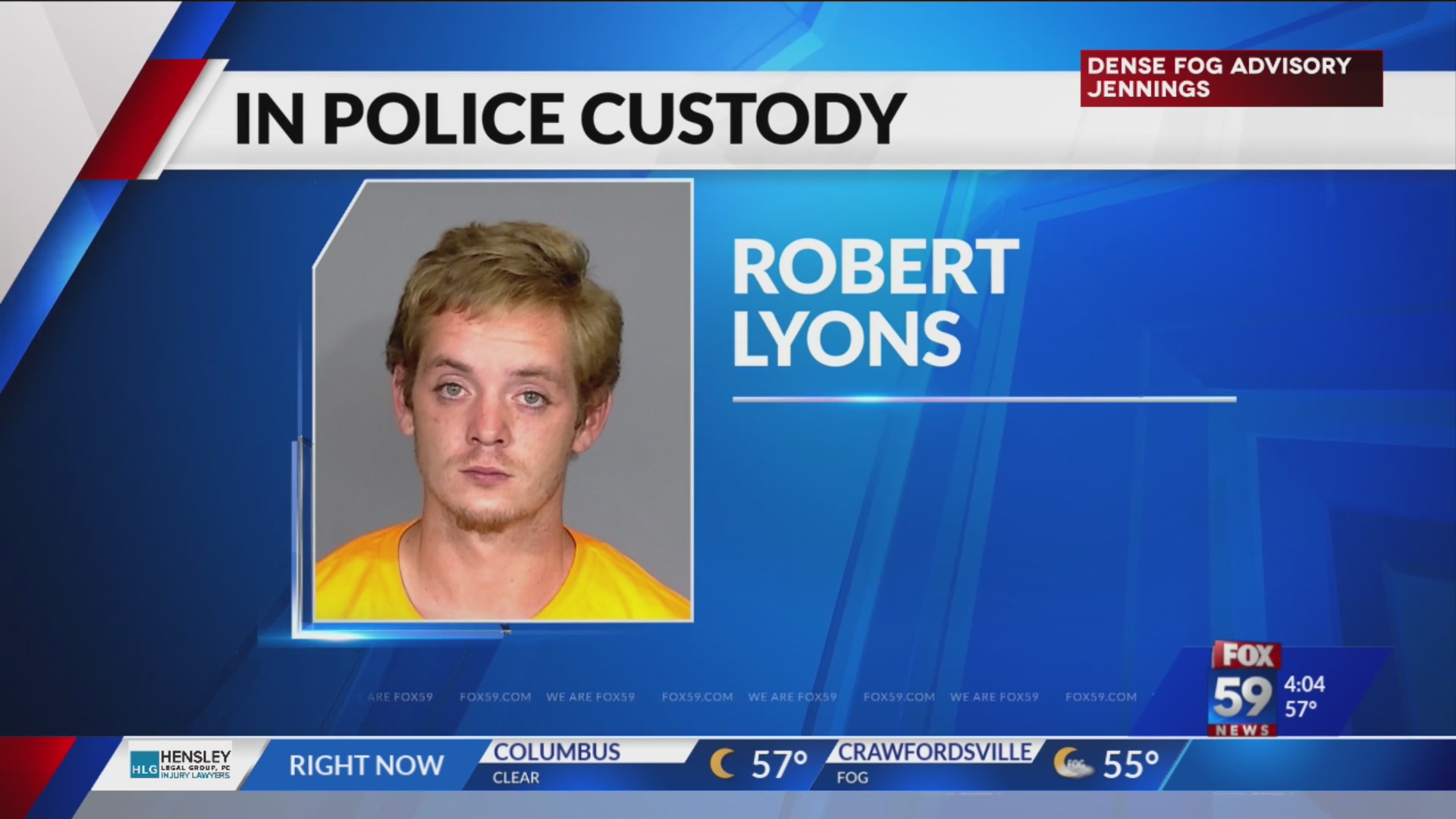 Robert Lyons and Amber Robertson in custody – Fox 59