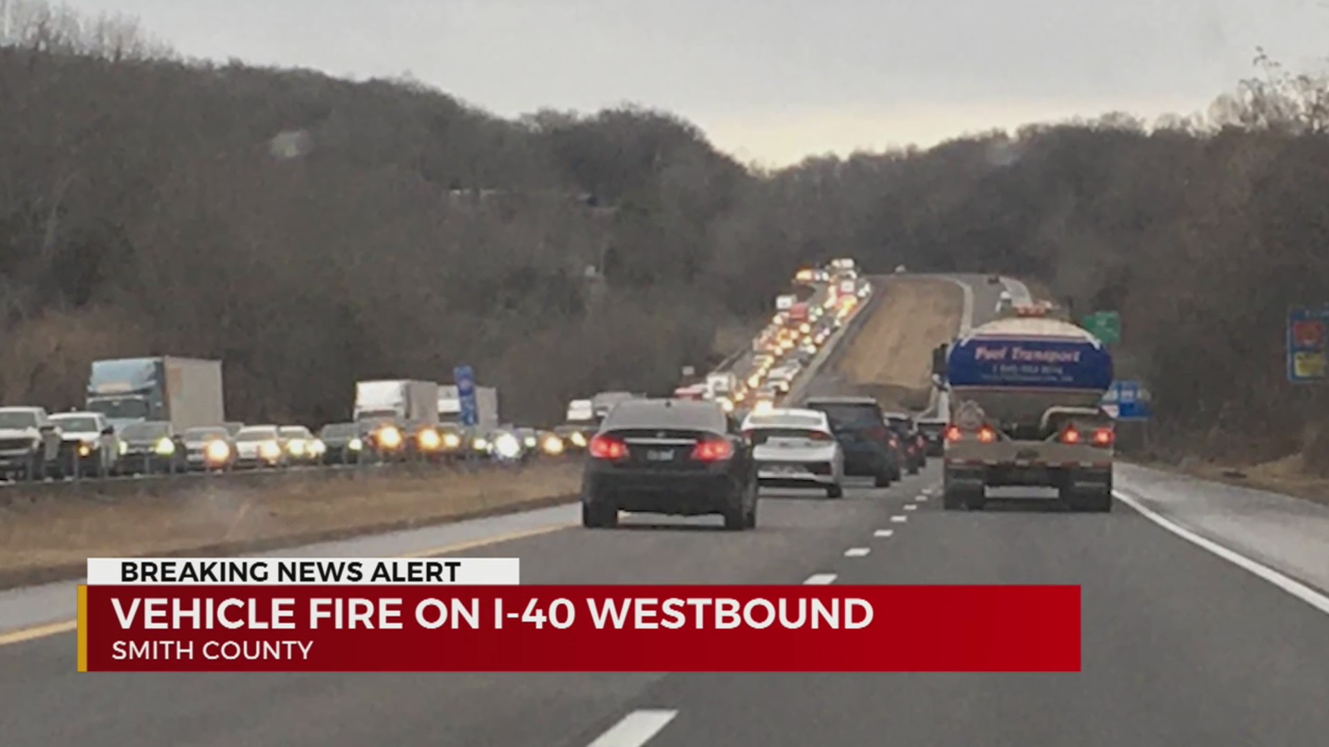 Vehicle fire on 1-40 Westbound causing major traffic issues – WKRN News 2