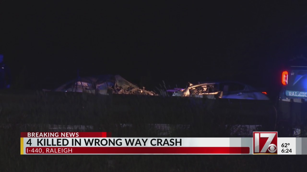 4 dead in wrong-way Raleigh crash on I-440, police say – CBS17.com