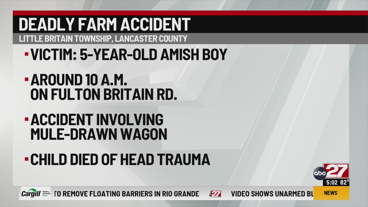 Child killed in Lancaster farming accident – ABC27