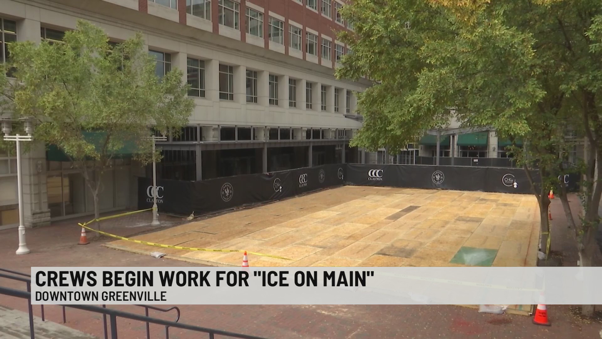 Construction begins on ice rink in downtown Greenville – WSPA 7NEWS