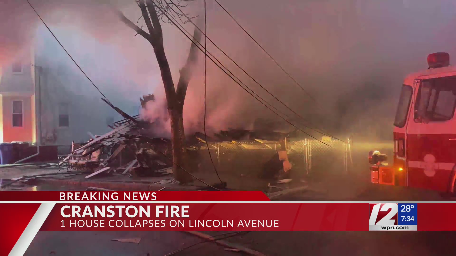 Home collapses in Cranston fire – WPRI.com