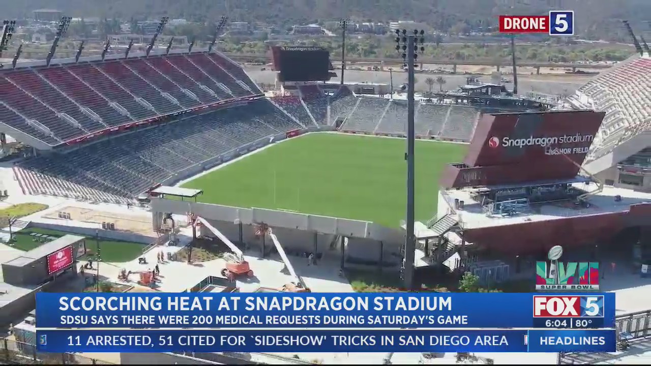 Scorching Heat At Snapdragon Stadium Sends Fans To The Hospital – FOX 5 ...