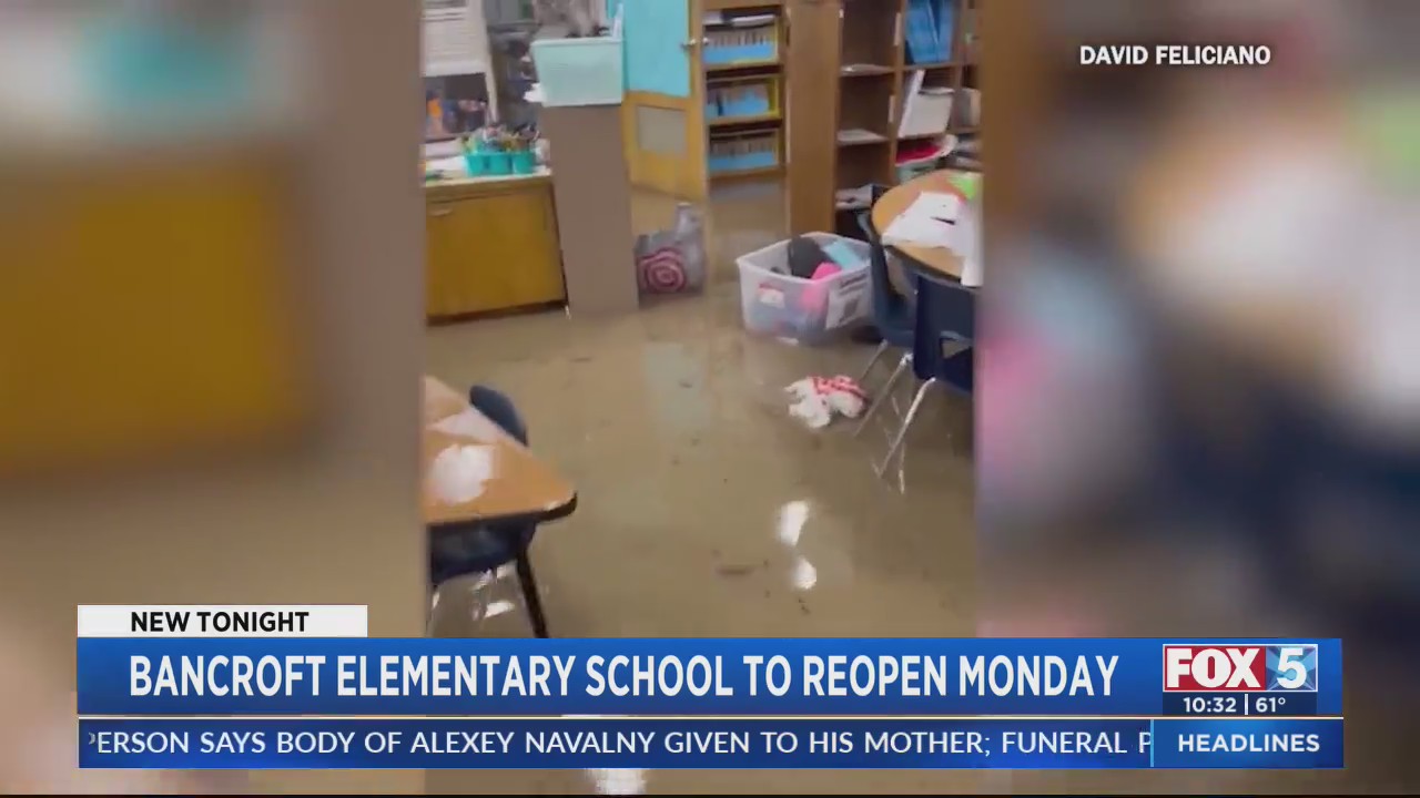 Bancroft Elementary School To Reopen Monday, Five Weeks After Flooding ...