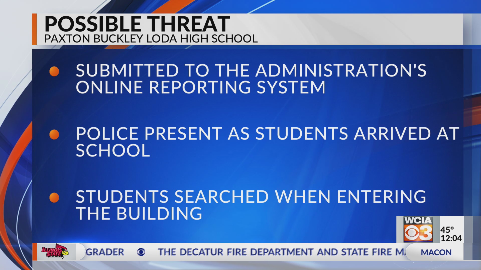 Paxton high school, police investigating threat to school safety – WCIA.com