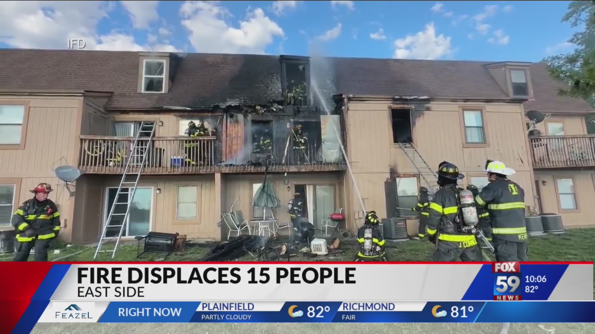 15 people displaced in east side Indy apartment fire – Fox 59