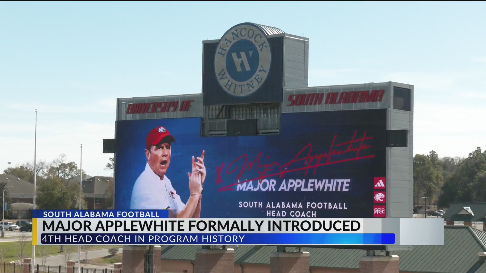 Major Applewhite introduced as South Alabama head football coach – WKRG ...