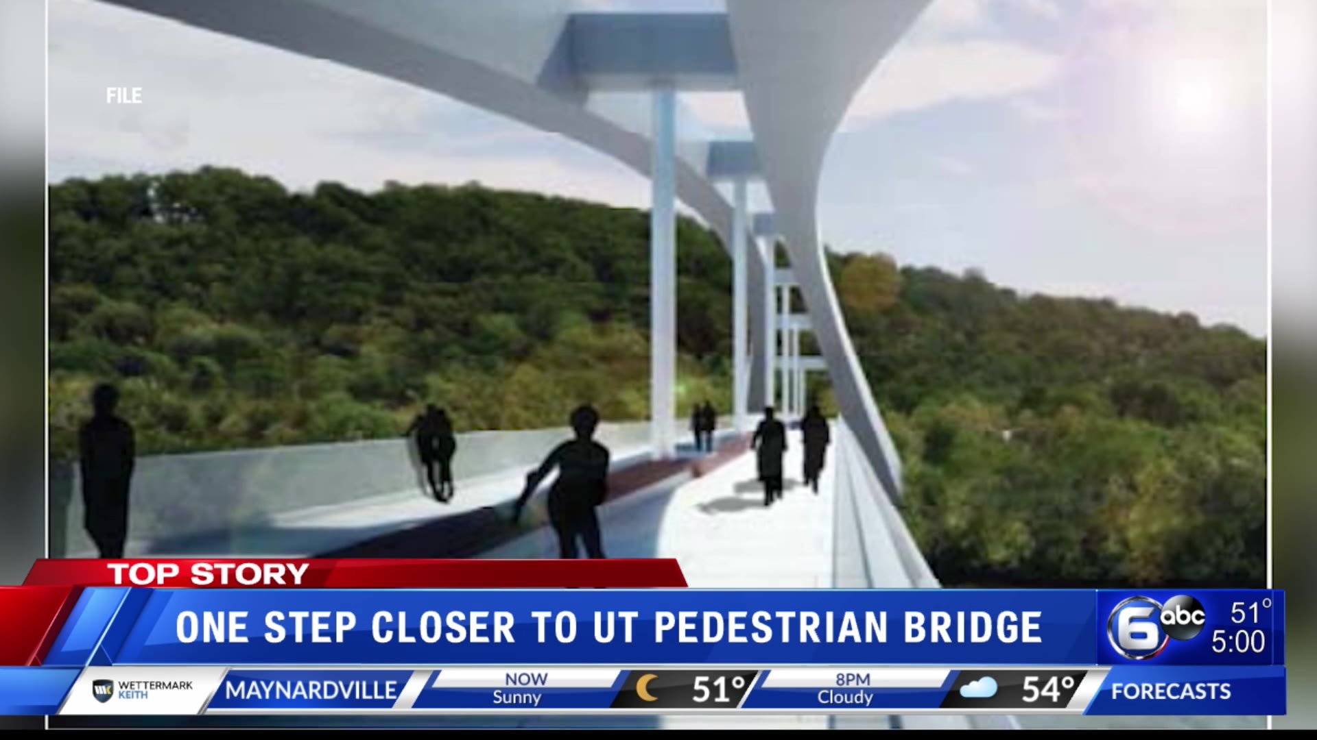 One step closer to UT pedestrian bridge in Knoxville – WATE 6 On Your Side