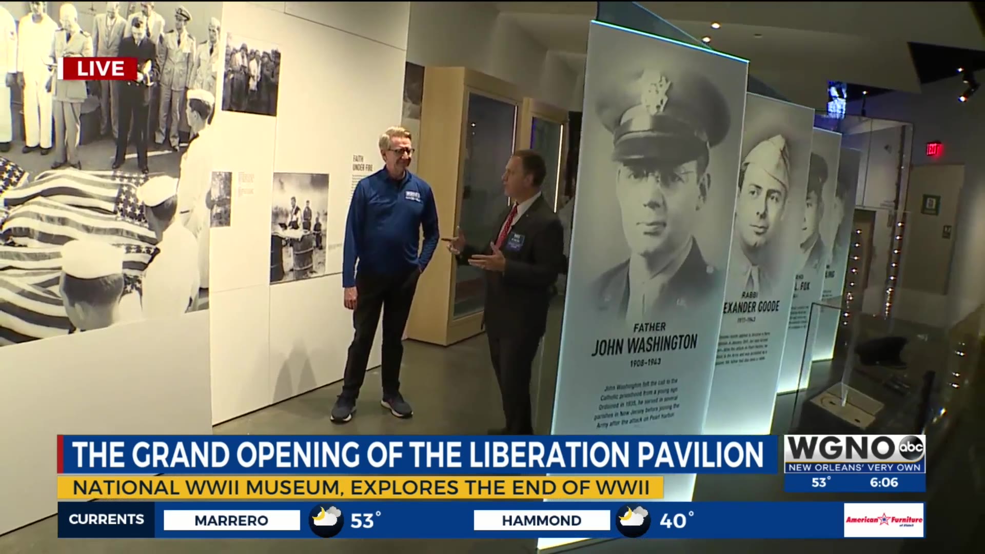 Faith at Liberation Pavilion at WWII Museum – WGNO