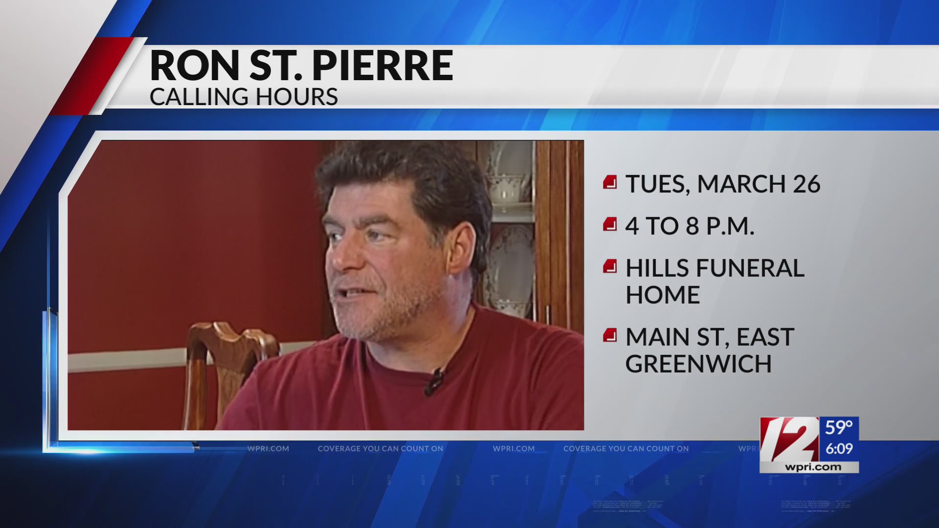 Wake for Ron St. Pierre to be held March 26 – WPRI.com