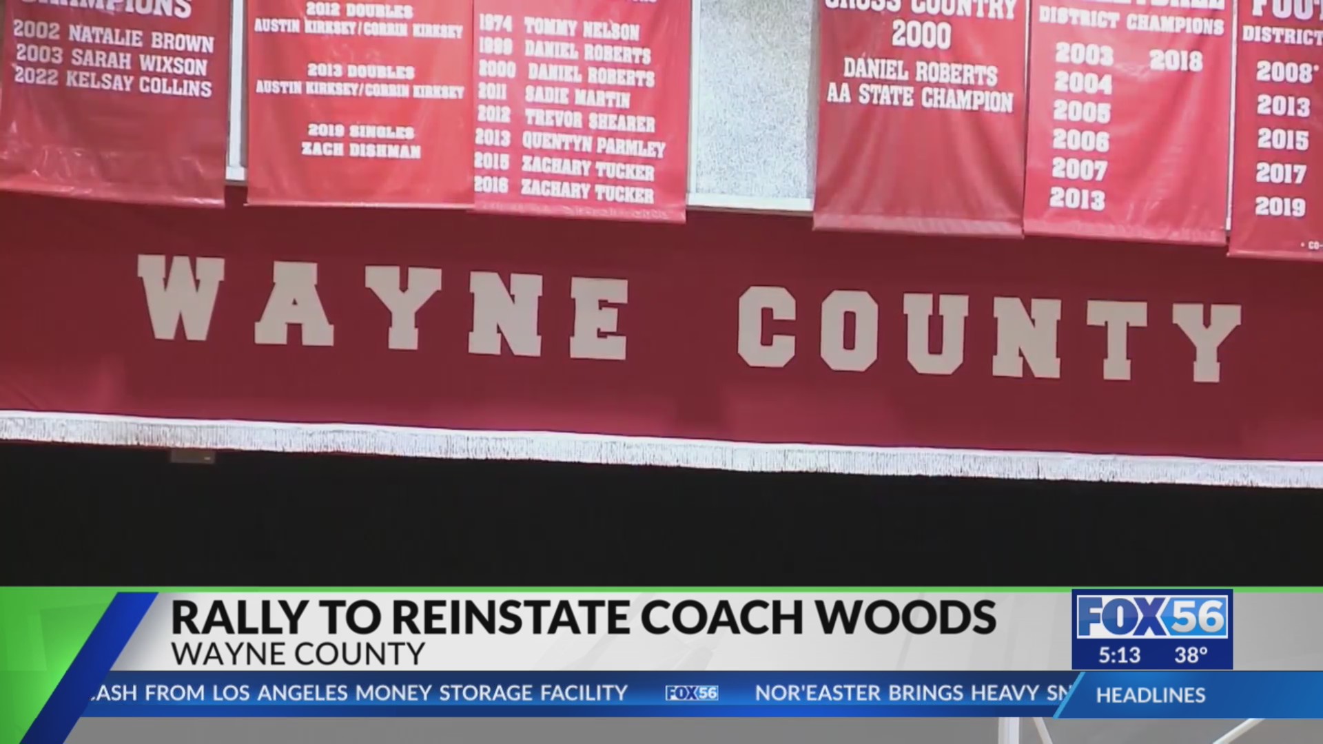 Wayne County rallies to reinstate former coach Rodney Woods – FOX 56 News