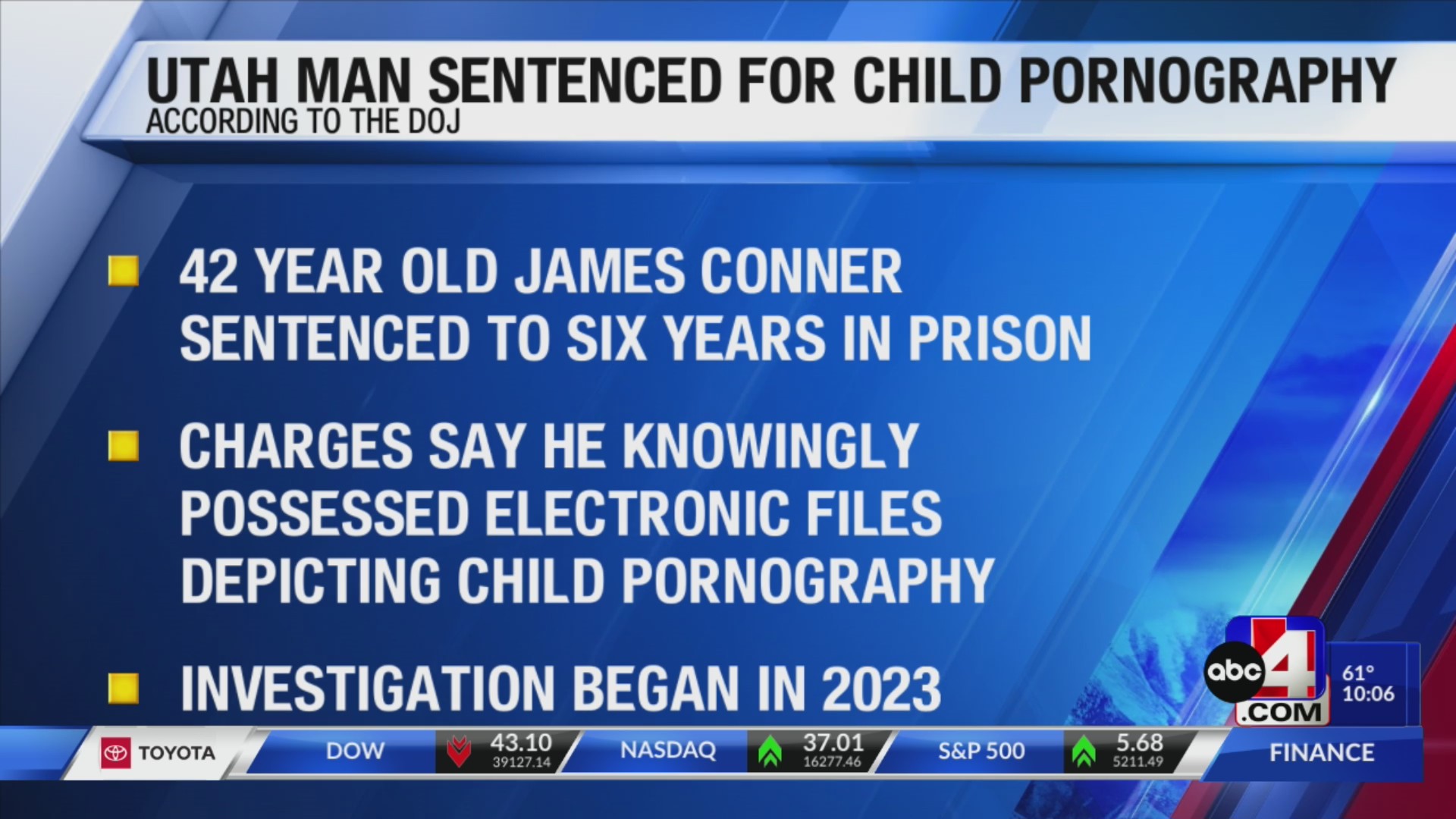 Utah man sentenced to six years in prison on child pornography charge ...