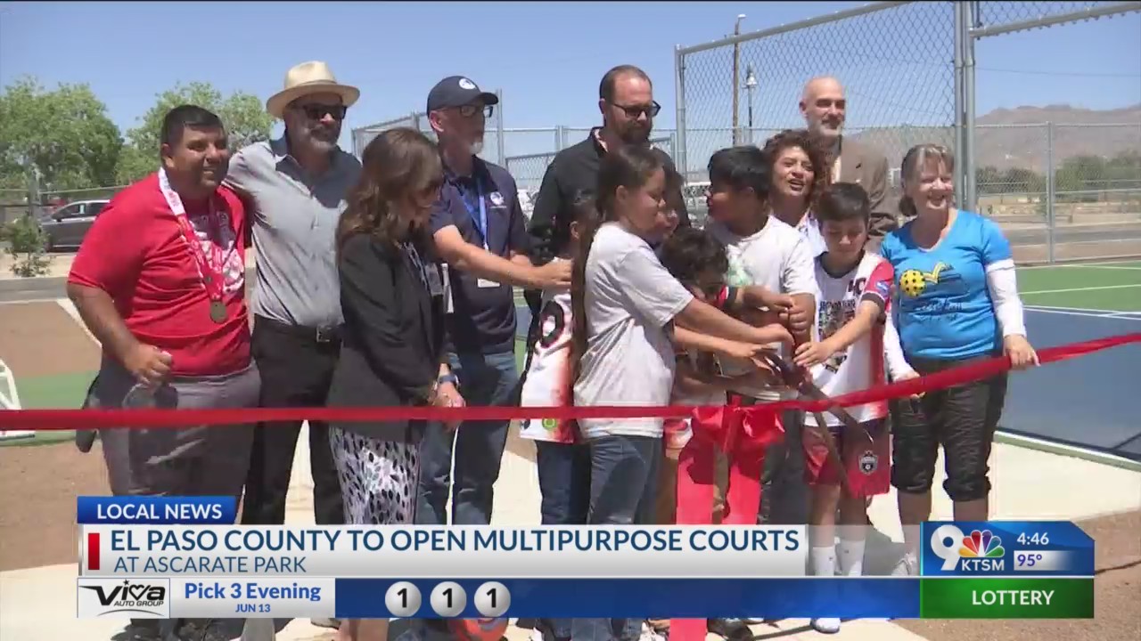 Ribbon-cutting ceremony for multipurpose courts at Ascarate Park – KTSM 9 News