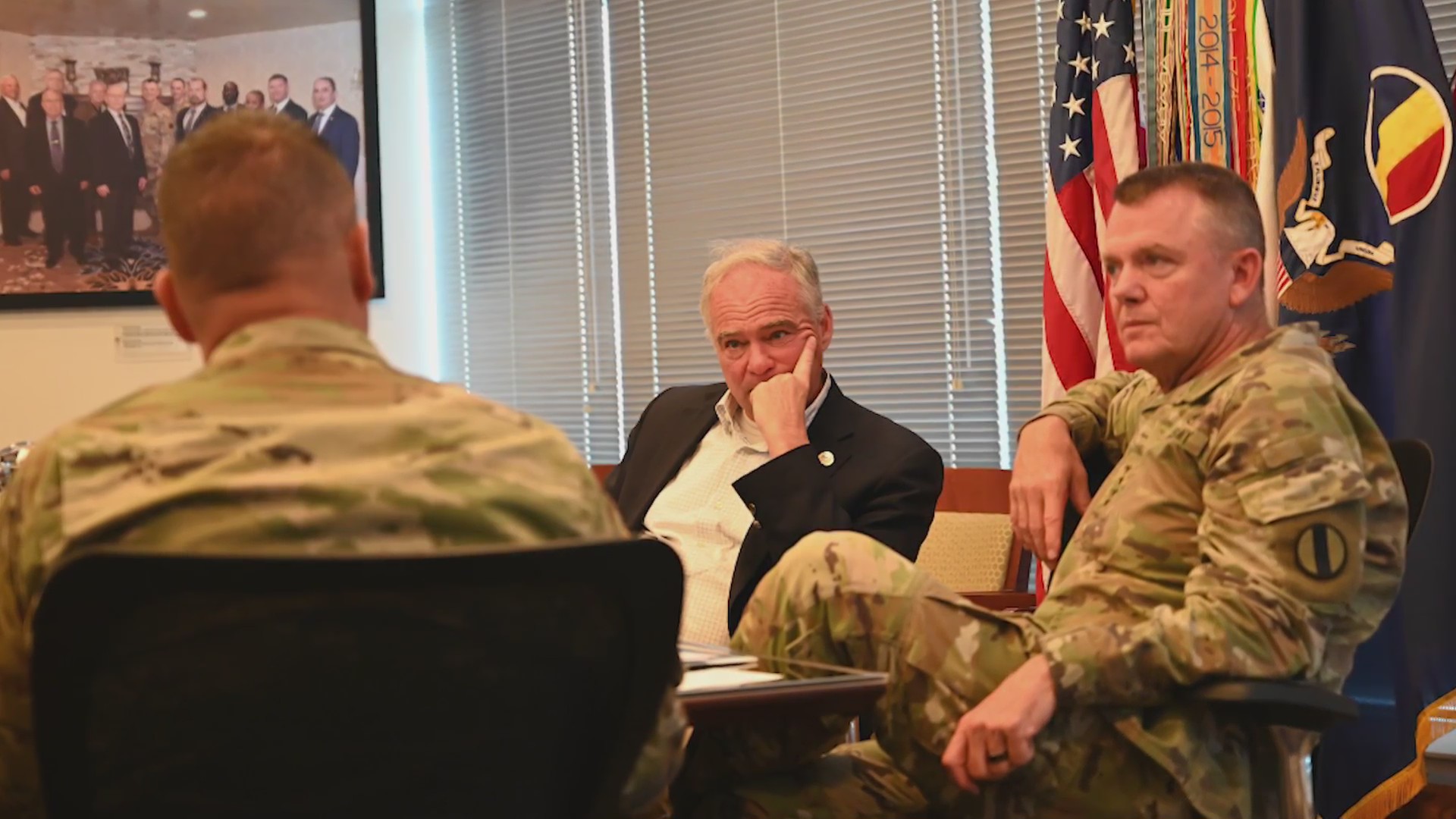 Senator Tim Kaine meets with military officials to discuss army ...