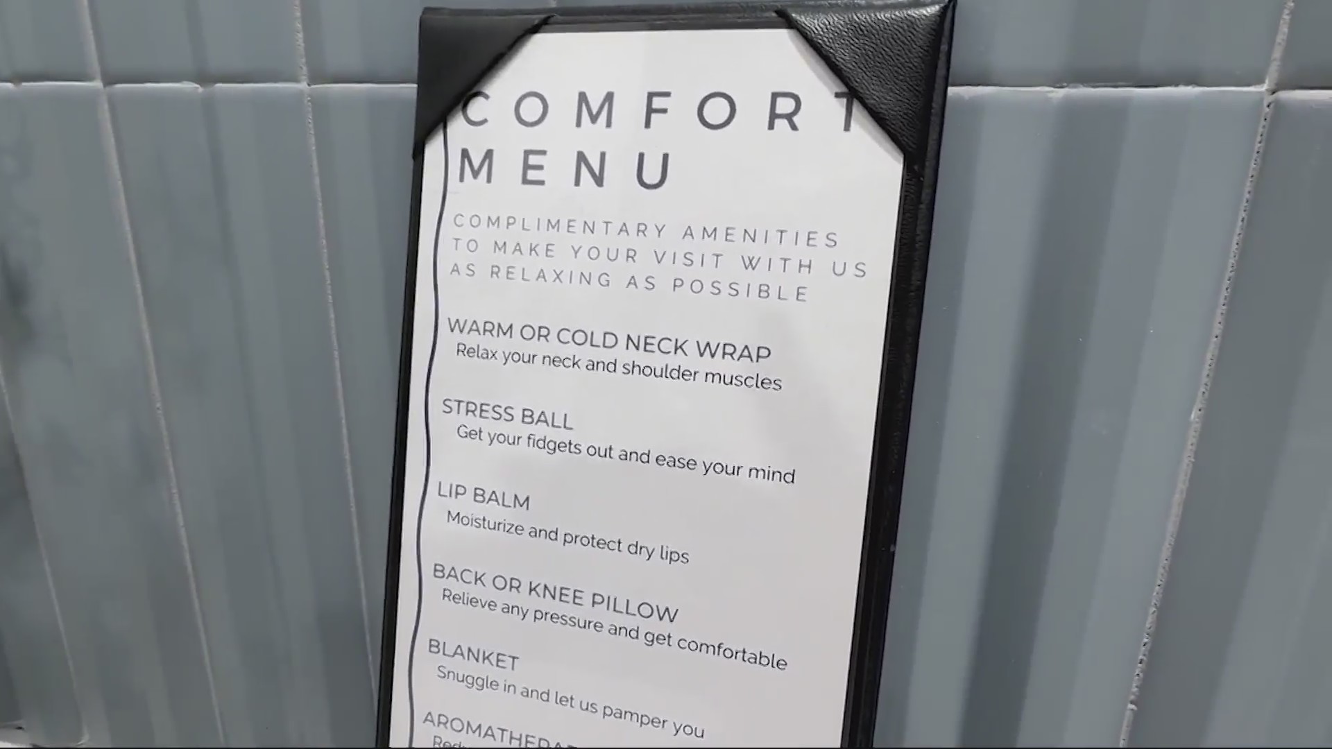 Comfort menu to help relax at dentist – who13.com
