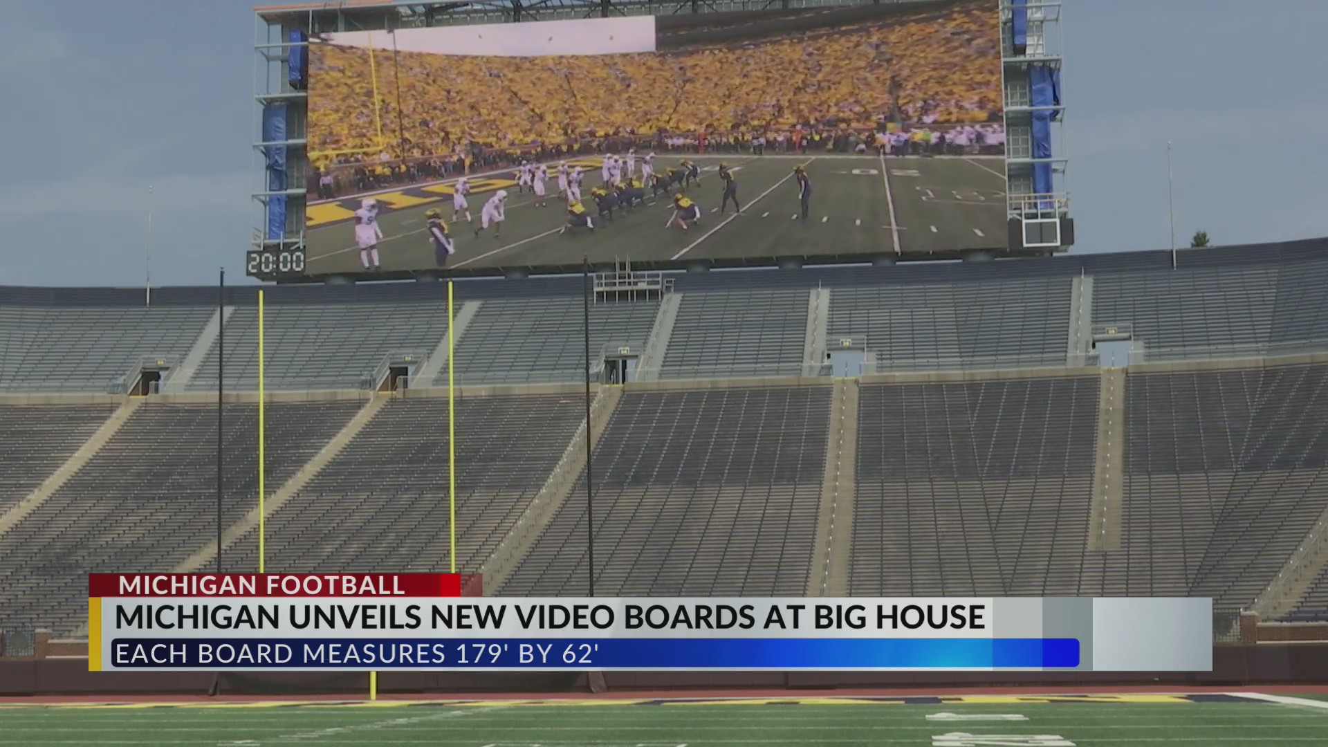 Michigan unveils new video boards at Big House – WLNS 6 News