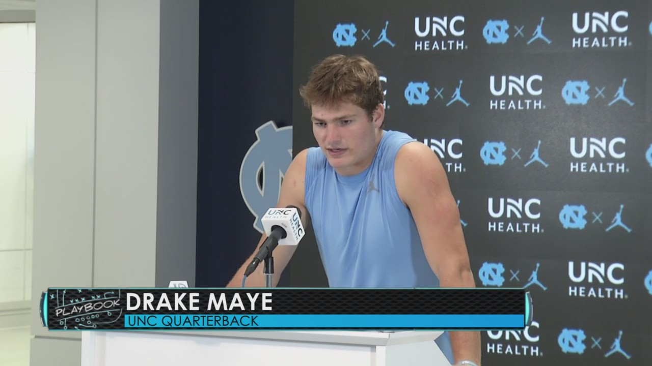 UNC QB Drake Maye and Coach Mack Brown speak after win over Minn ...