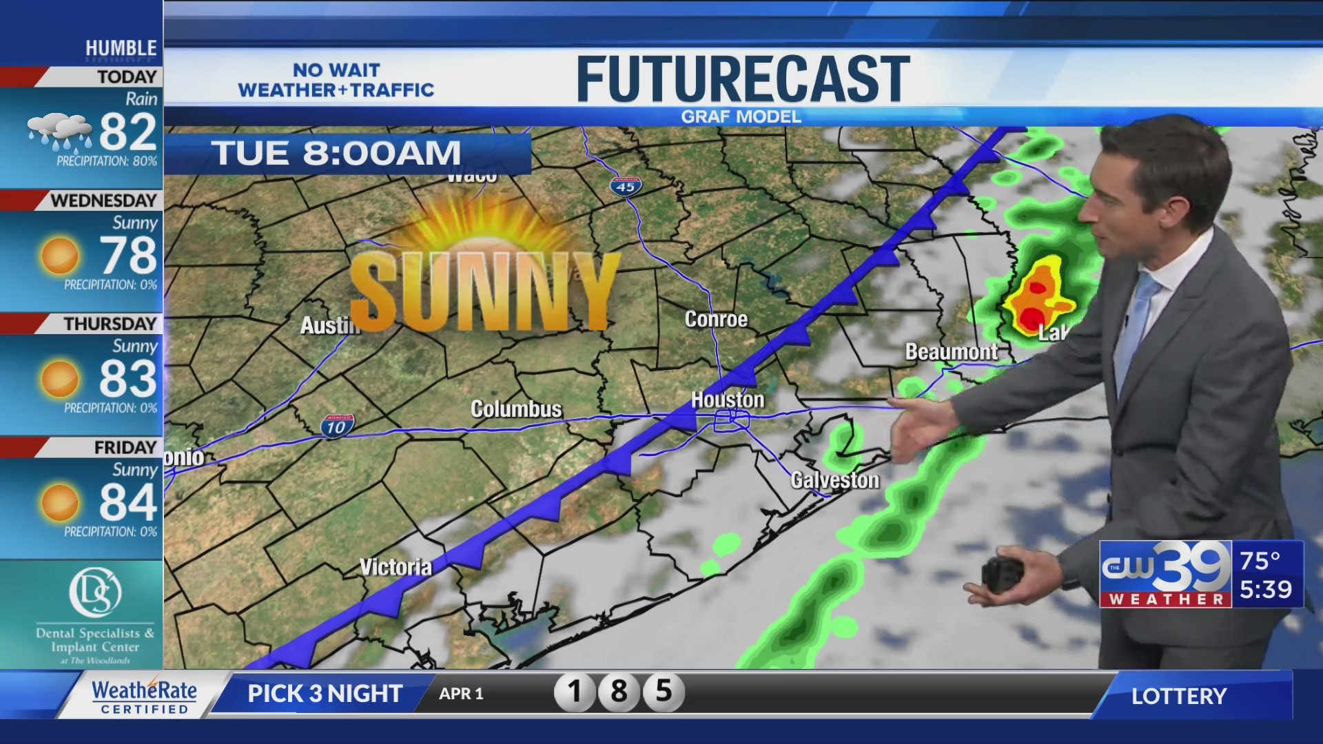 Early rain, then sunny and warm – CW39 Houston