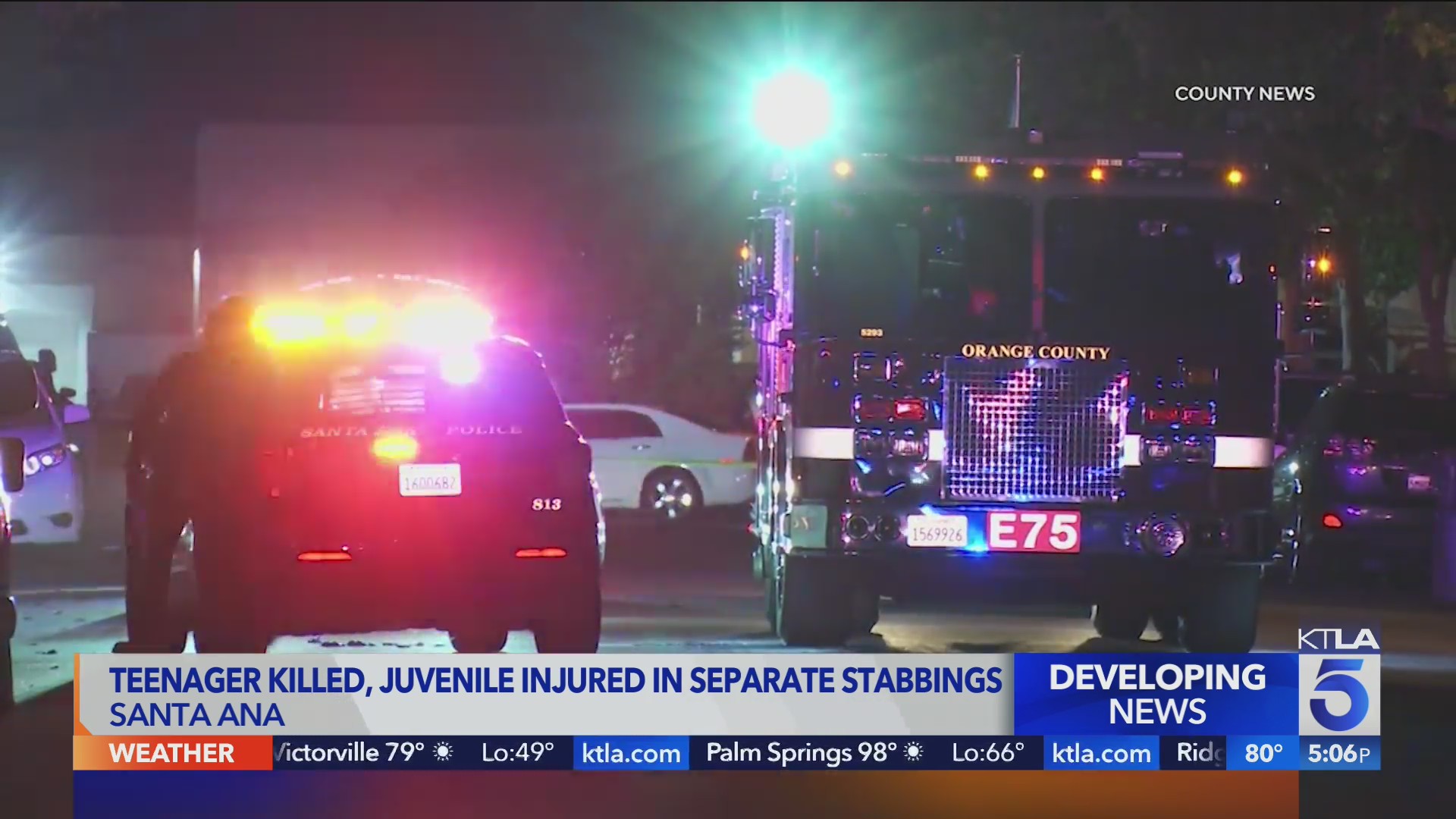 Santa Ana police investigating pair of late night stabbings – KTLA