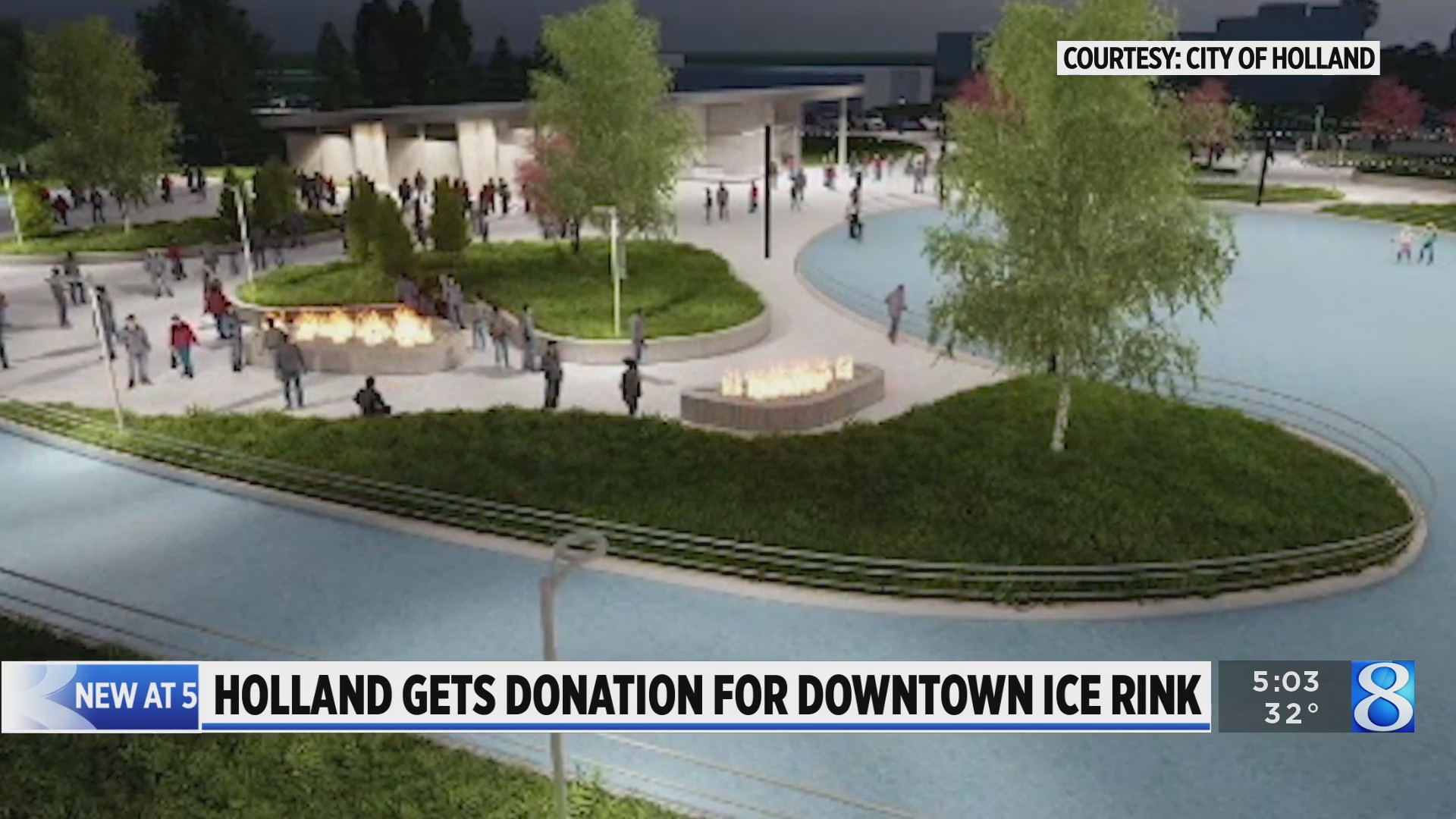 Holland ice rink project to include heated sidewalks, road – WOODTV.com