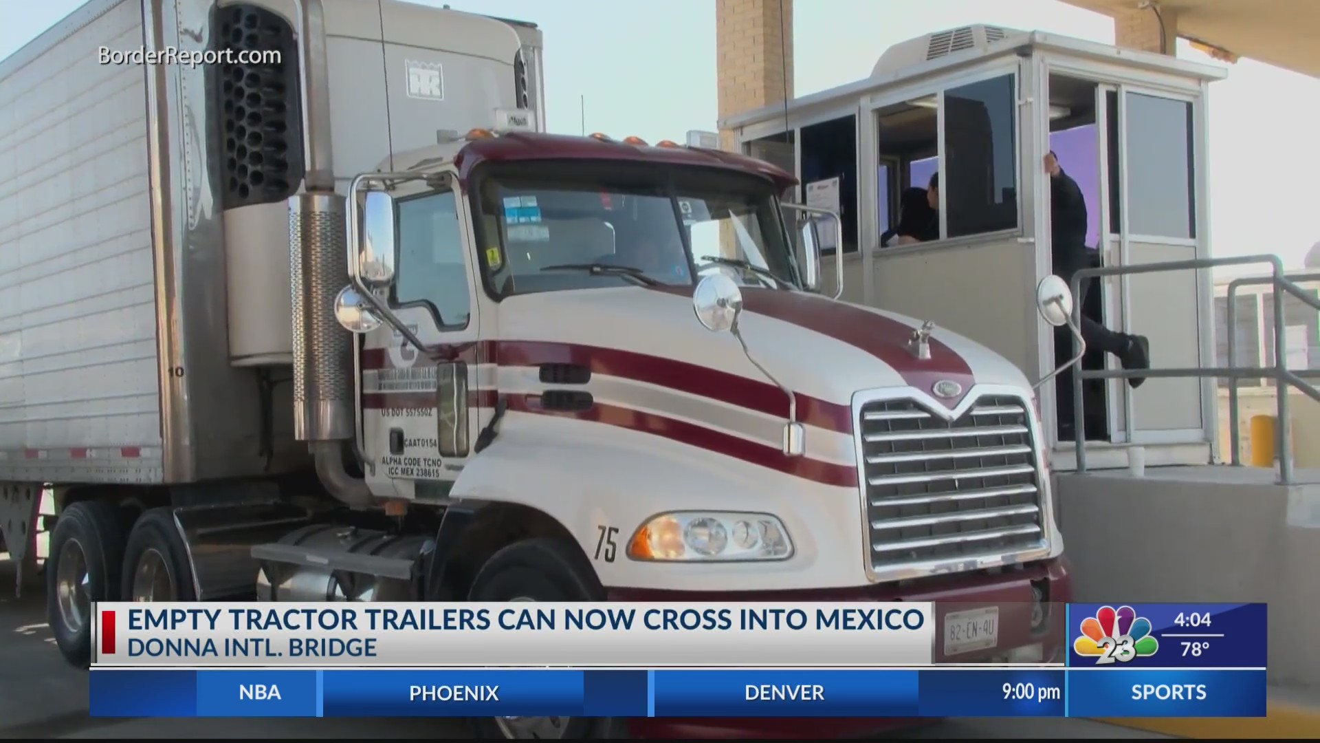 Empty tractor trailers can now cross into Mexico – BorderReport