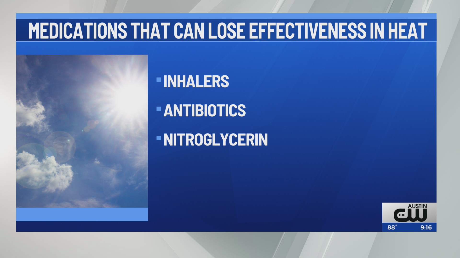 What to know about medications and summer heat – KXAN Austin