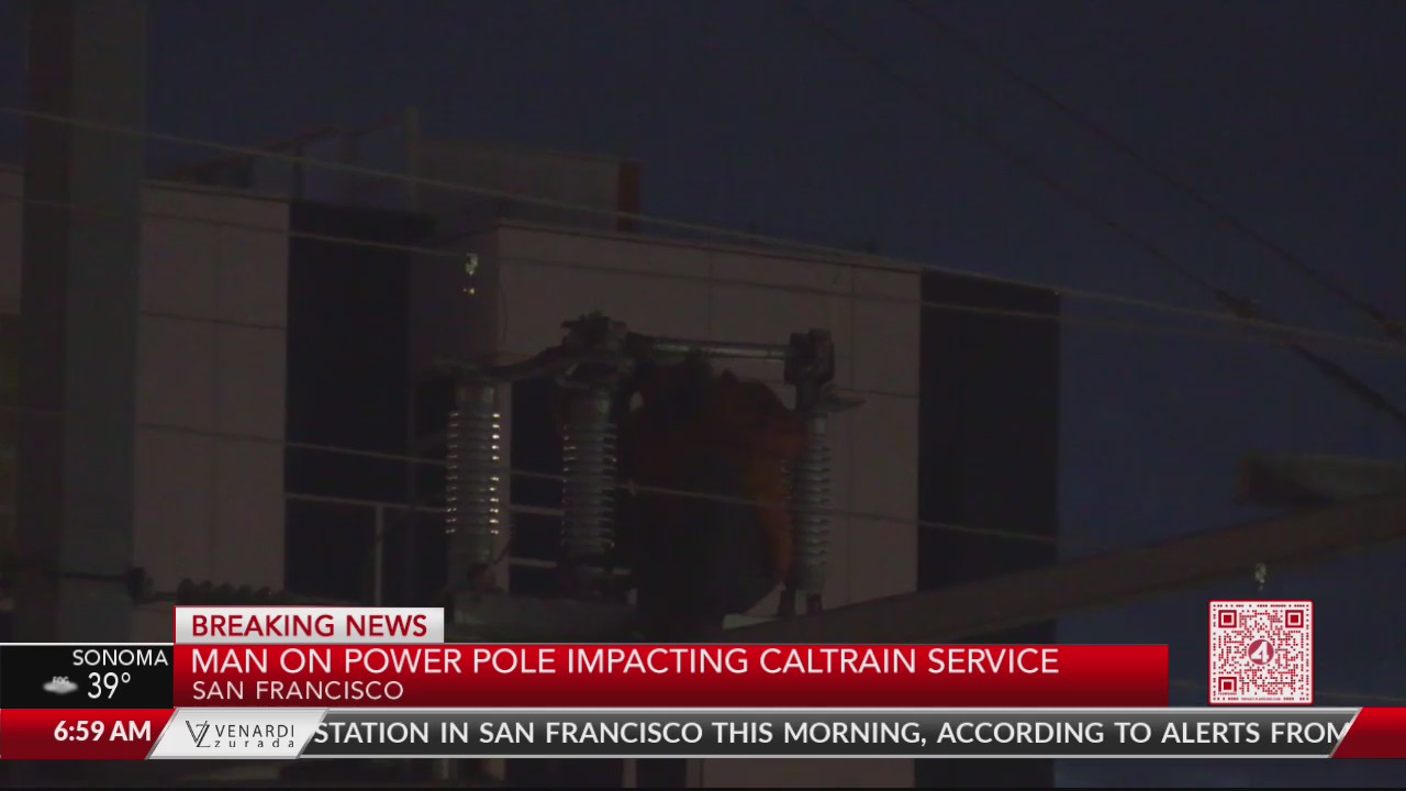 Man on power pole impacting Caltrain service – KRON4