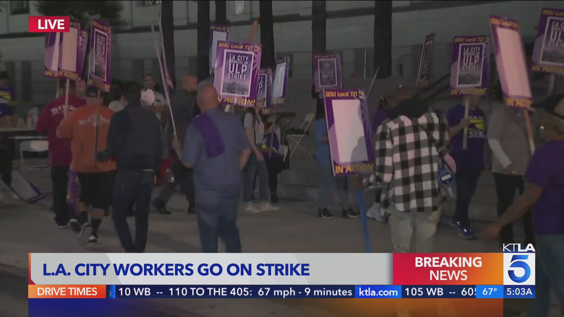 L.A. city workers’ 1-day strike expected to impact services – KTLA