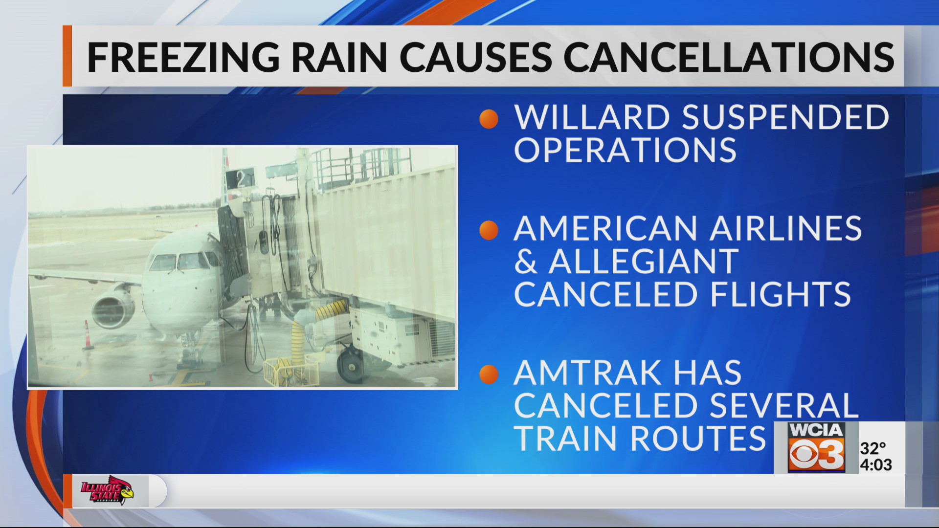 Willard, several Central IL airports suspending flights due to ice ...