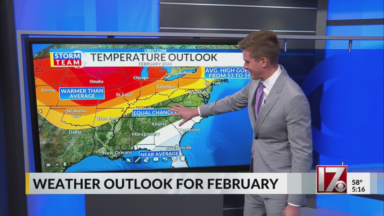Weather outlook for February – CBS17.com
