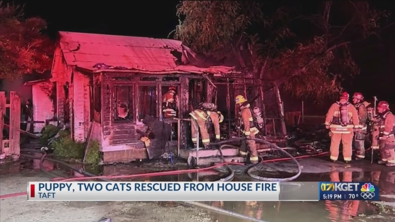Fire crews knock down structure fire in Taft, rescue pets from burning ...