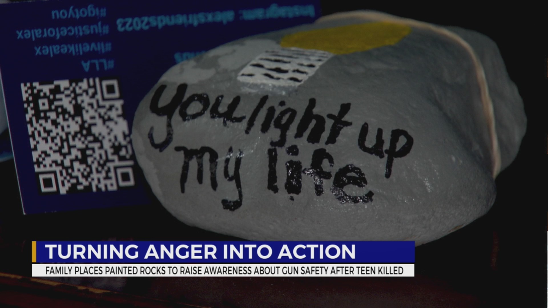Family places painted rocks to raise awareness about gun safety after ...