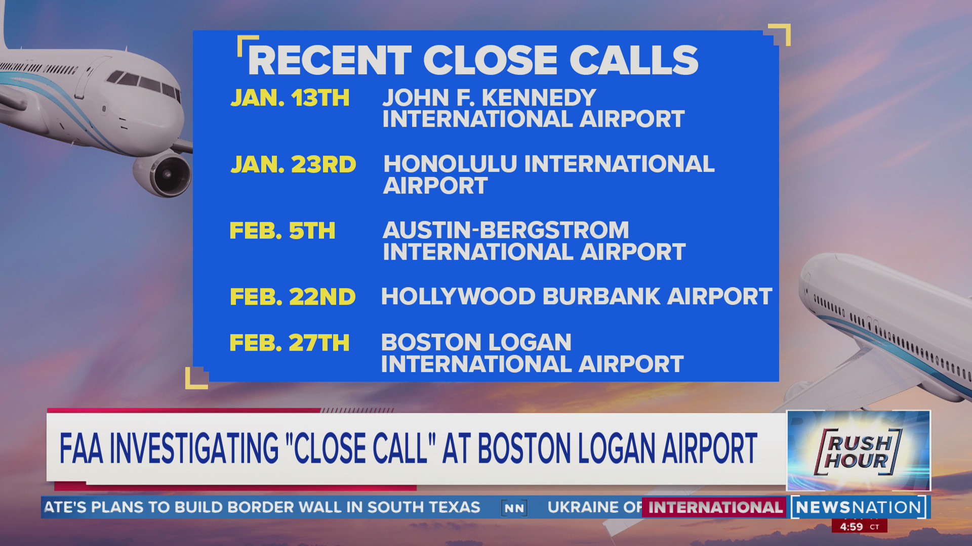Numerous close call flights occurring at airports | Rush Hour – NewsNation