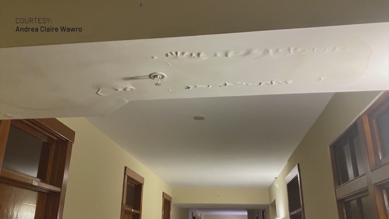Families concerned about leaky roof at sprawling apartment building in ...