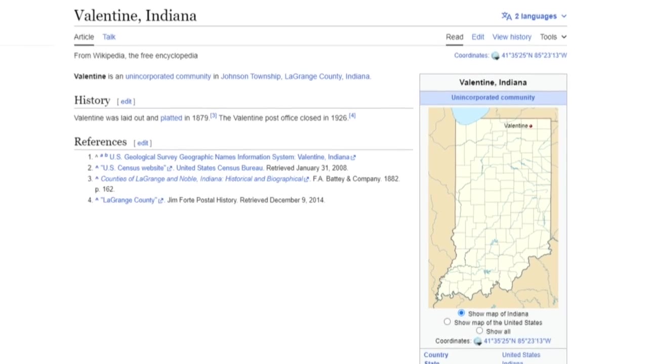 WANE 15 visits Valentine, Indiana – WANE 15