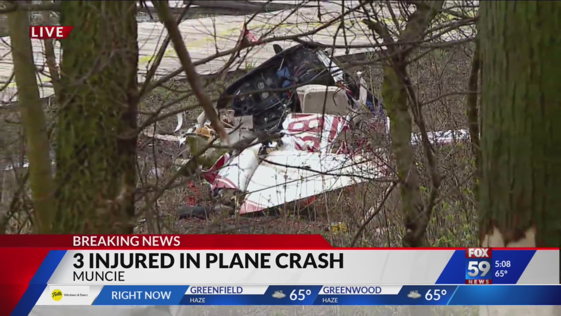 Plane falls from sky and injures pair out for walk near Muncie, Indiana ...