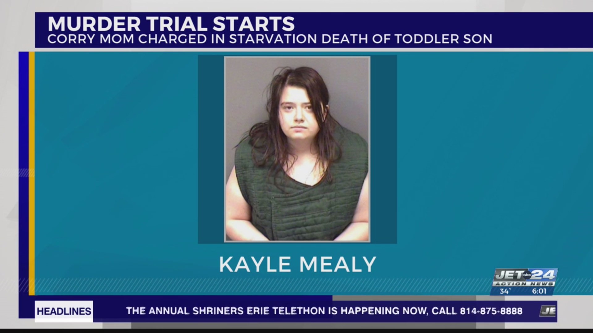 Corry mother accused of starving toddler appears in court – WJET/WFXP ...